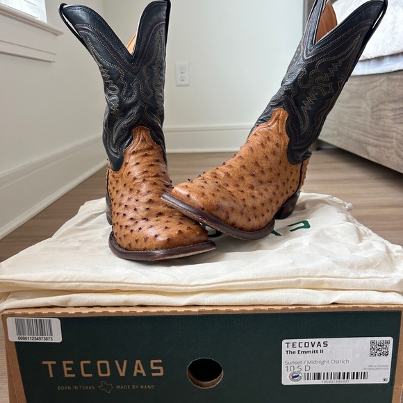 Tecovas | Shoes | Tecovas Emmitt Ii Size 5d Square Toe Ostirch ...